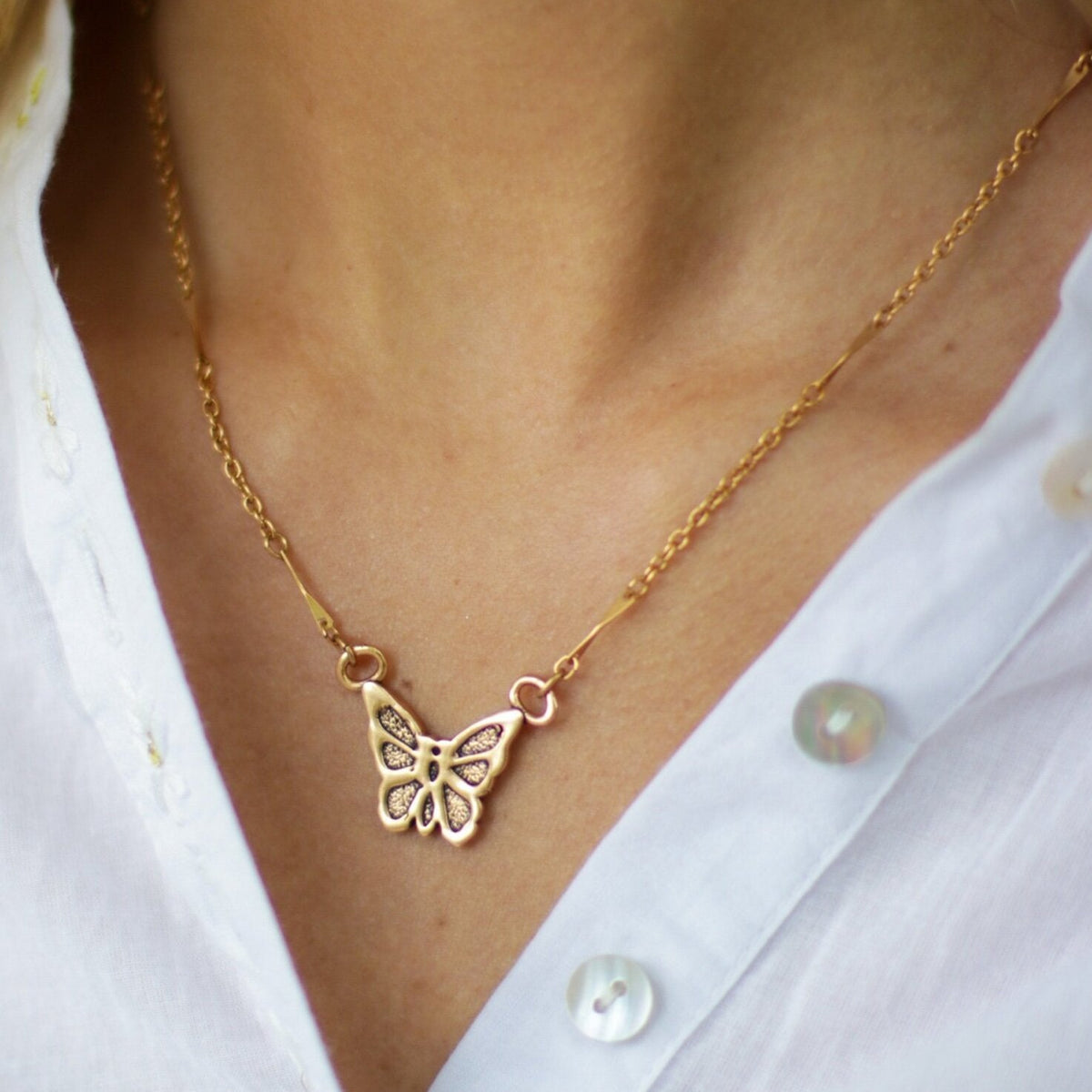 18" Butterfly Necklace – Ex Voto Vintage