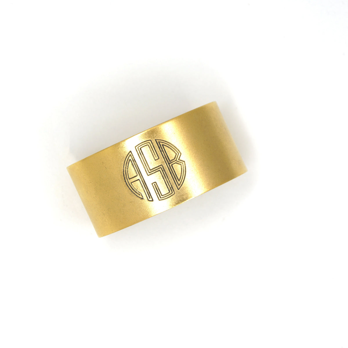 Custom Engraved Wide Monogram Cuff Bracelet – Ex Voto Vintage